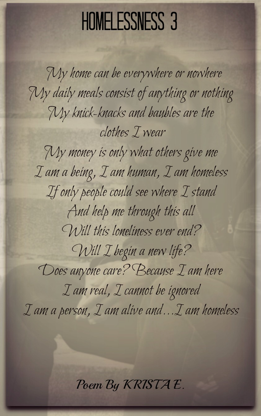 Homelessness 3-Krista E. | Words Of Understanding And Compassion