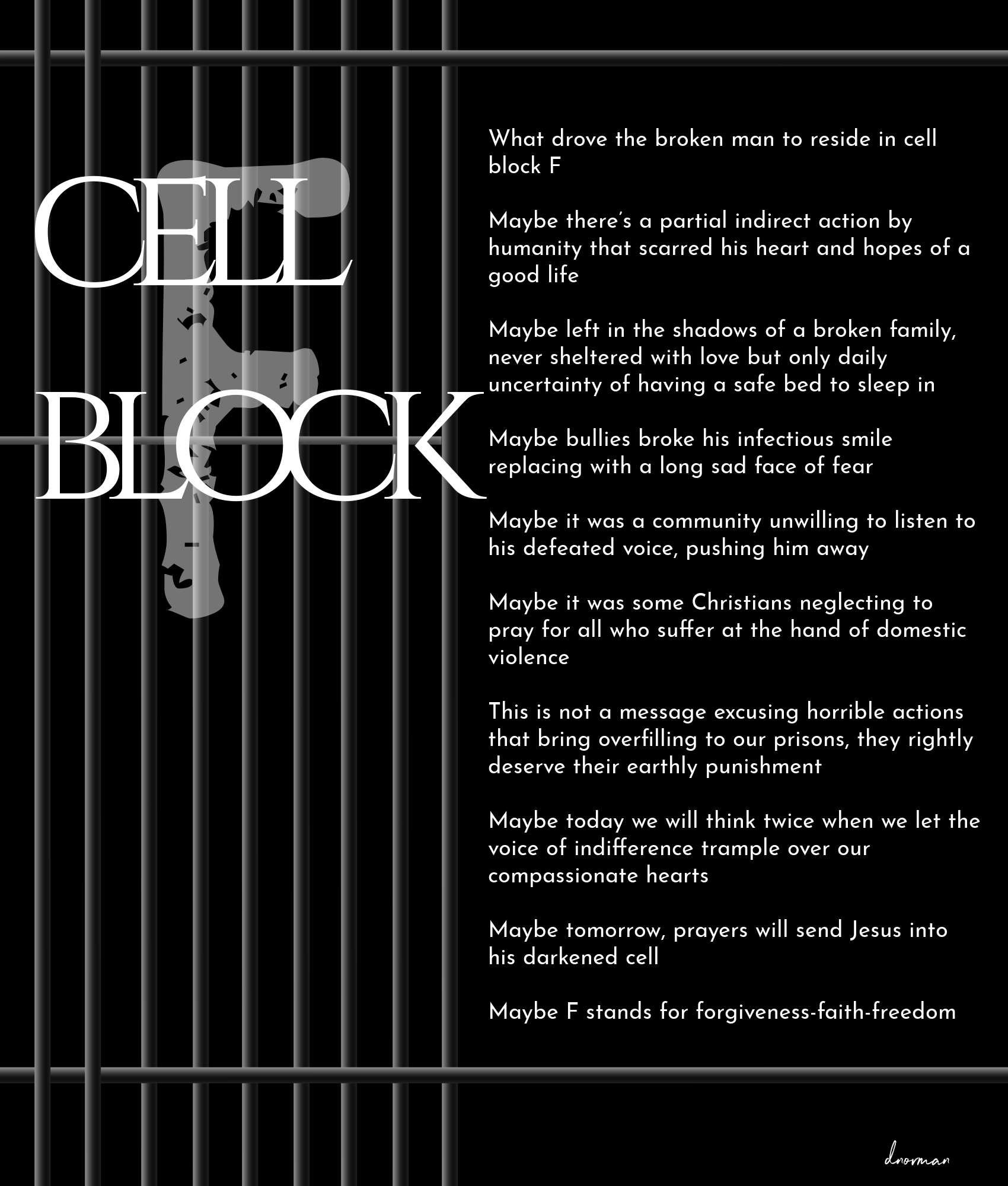 Cell Block F-dnorman | Latest Additions To Nature Poems/title>