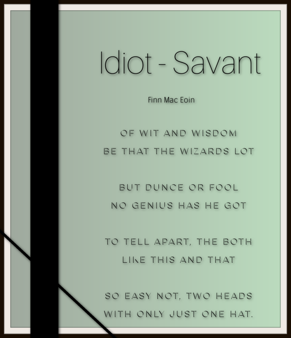 Idiot-Savant-finn-mac-eoin |Poetry For All Seasons and Emotions
