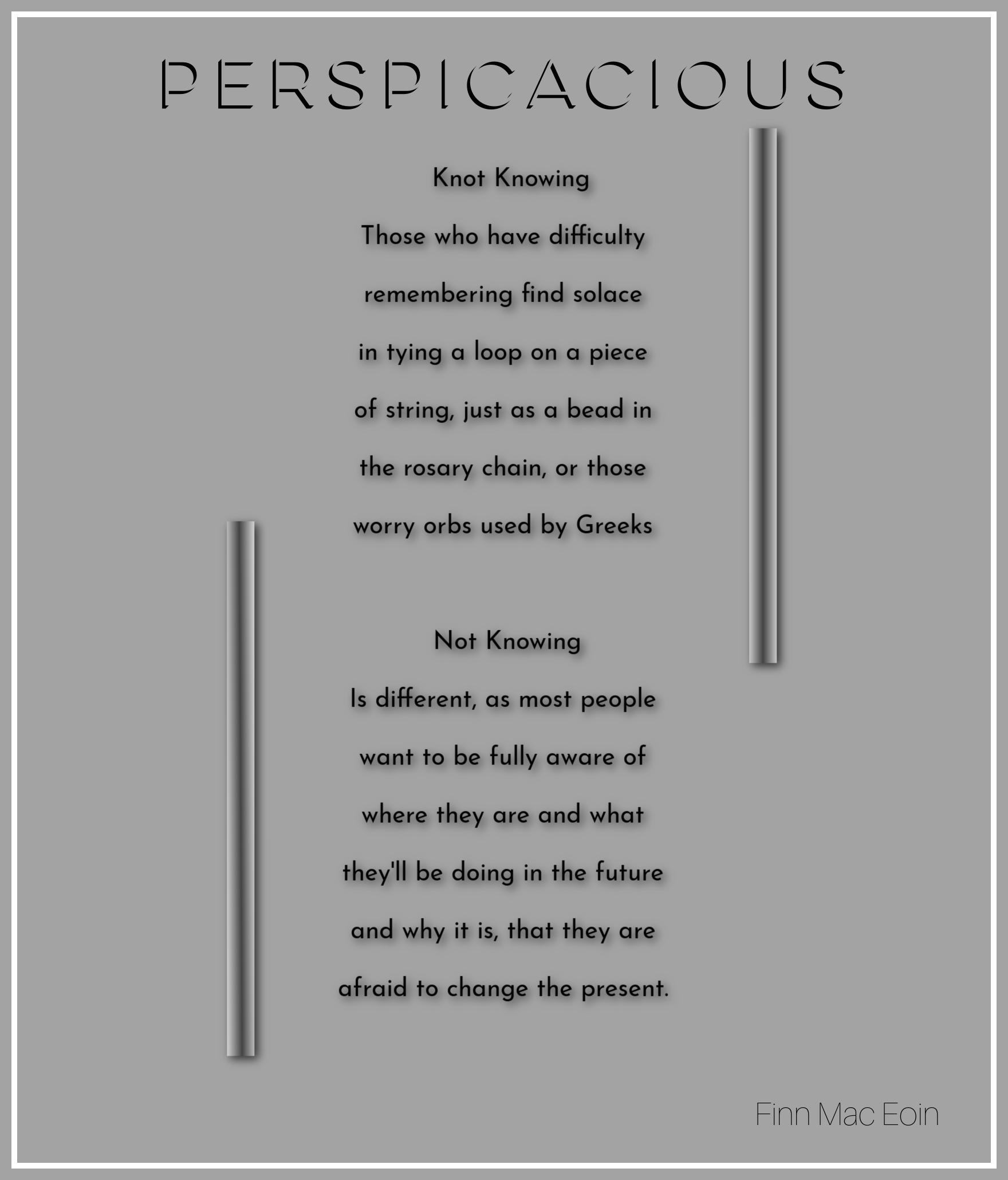 Perspicacious-finn mac eoin |Poetry For All Seasons and Emotions