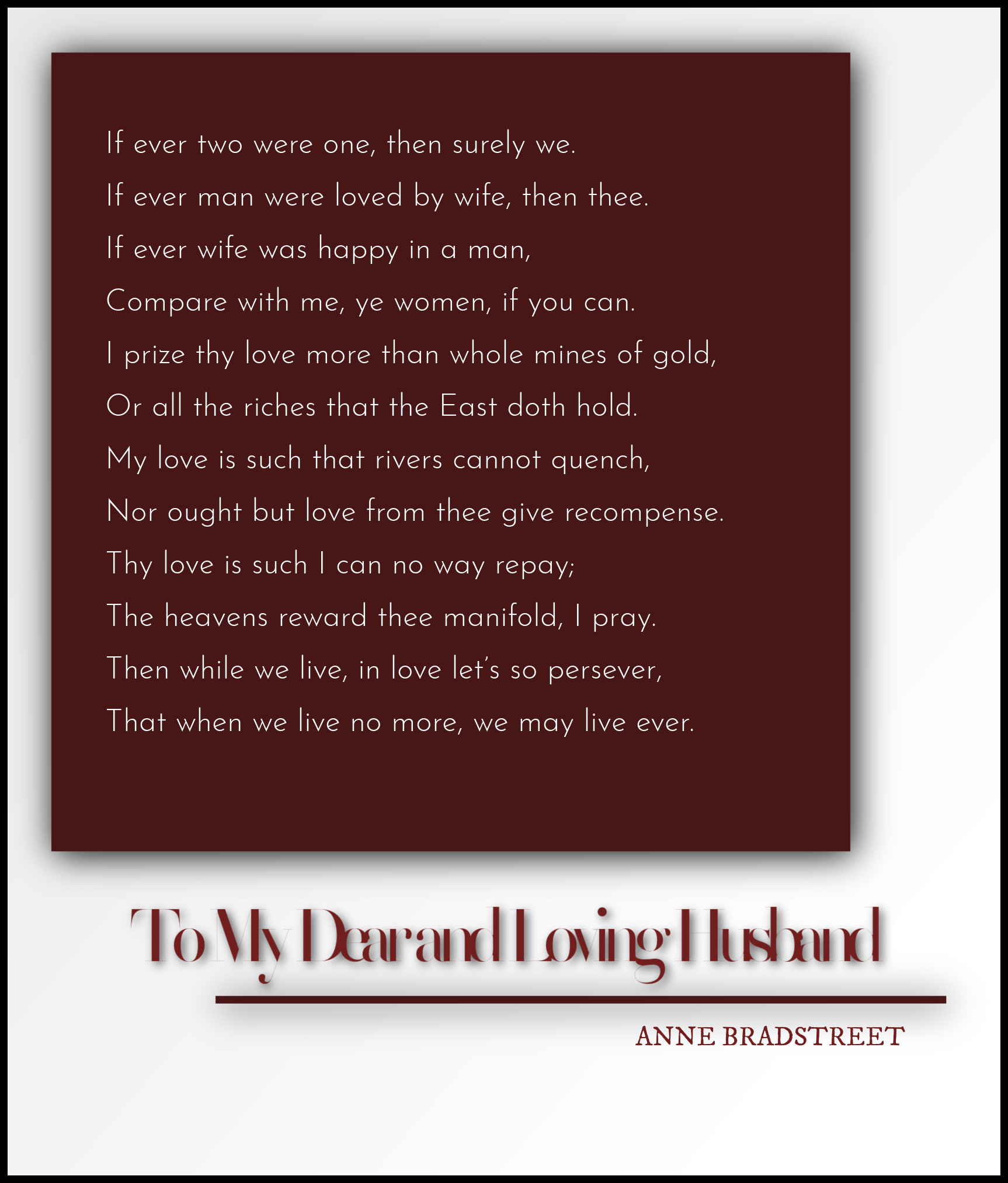 Poem Of The Day | Poetry For All Seasons and Emotions