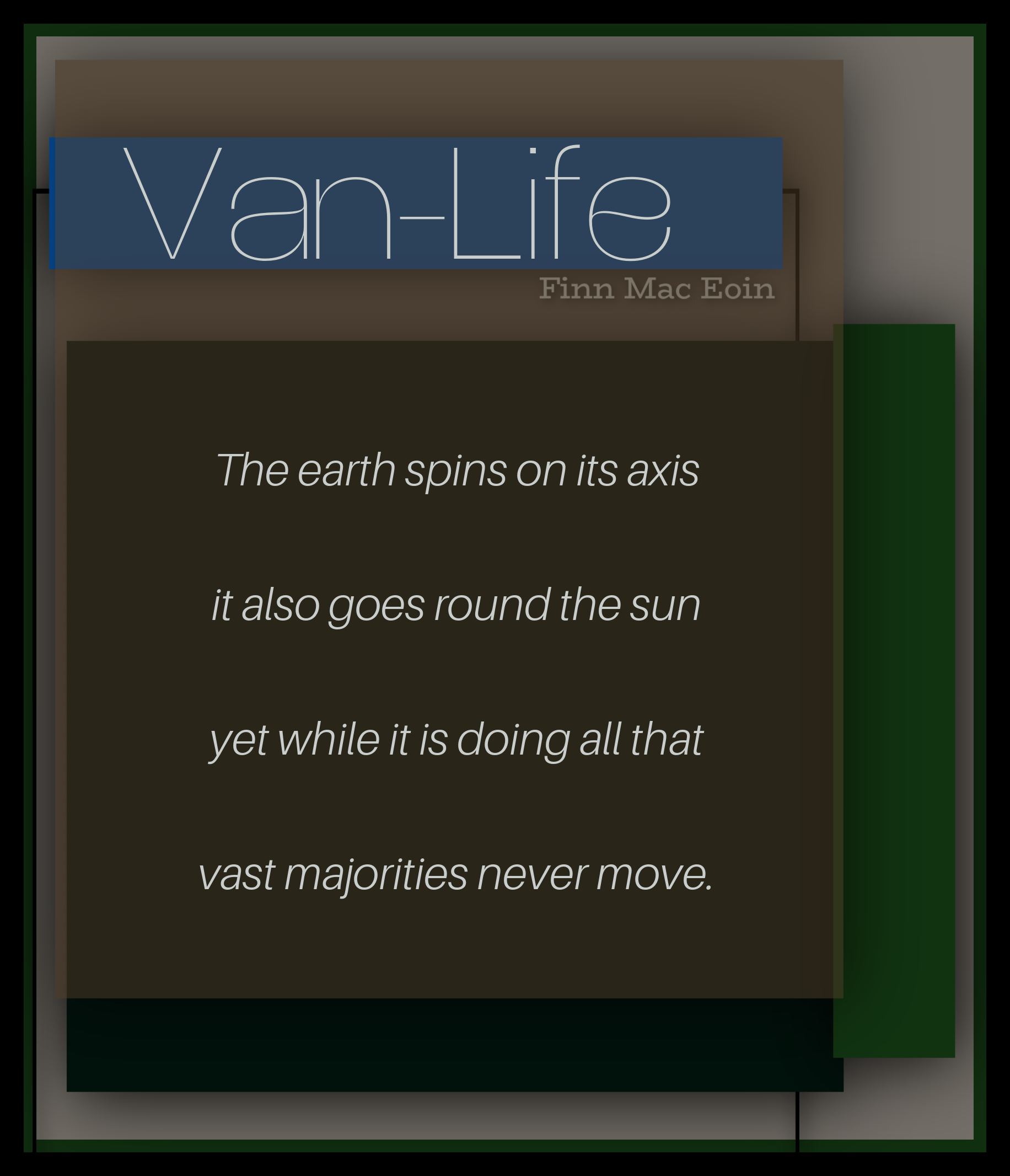 Van-Life-finn mac eoin | Poetry For All Seasons and Emotions