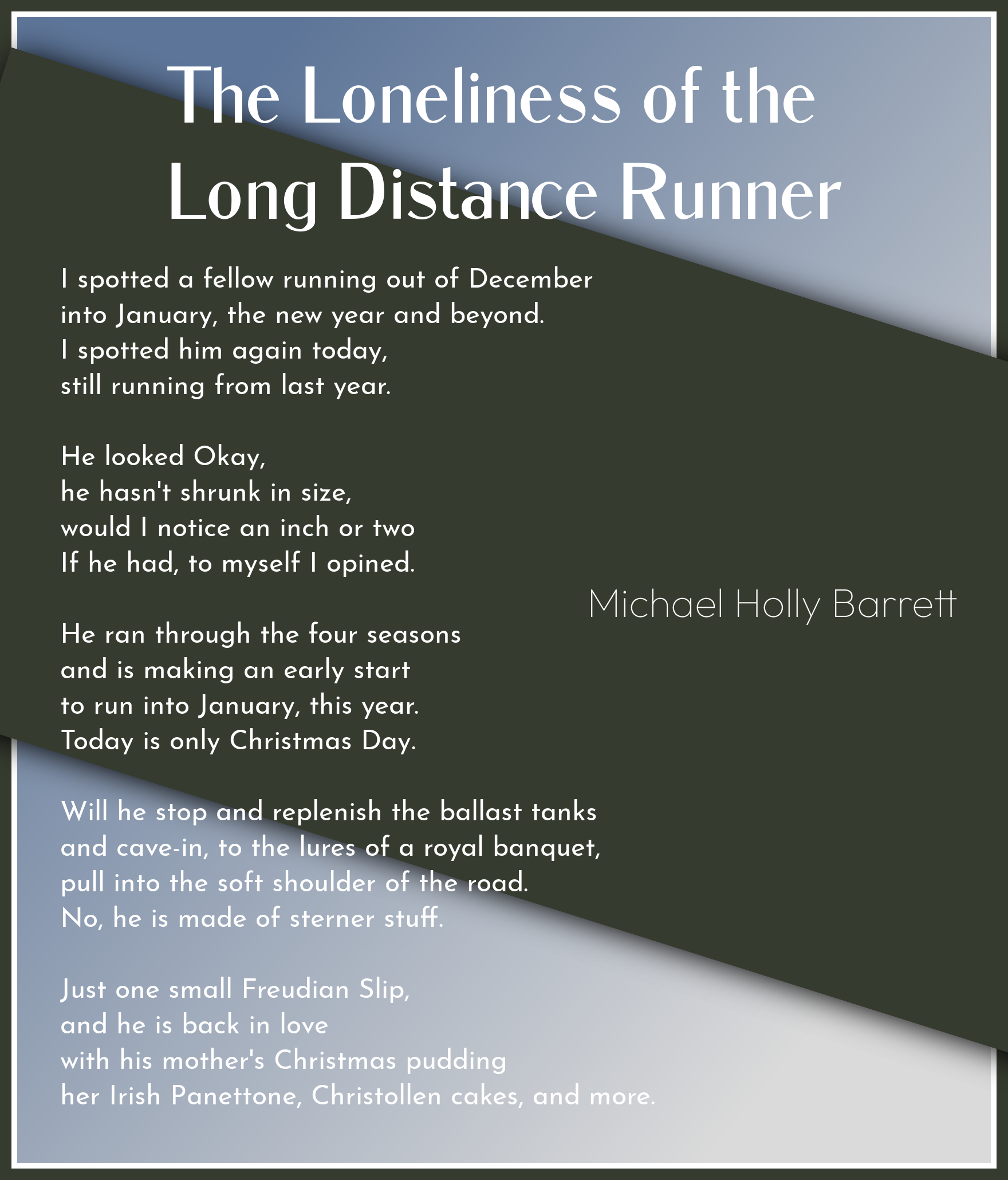 The Loneliness Of The Long Distance Runner-michael holly barrett ...