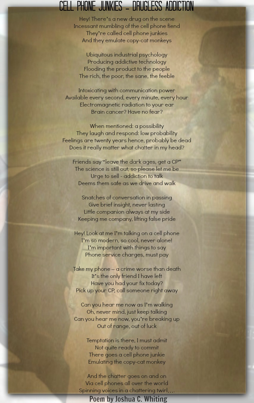 Cell Phone Junkies-Drugless Addiction-Joshua C. Whiting | Words Of ...