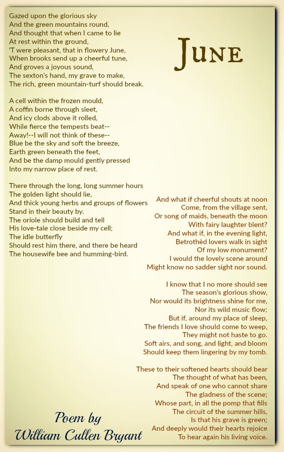 June | William Cullen Bryant