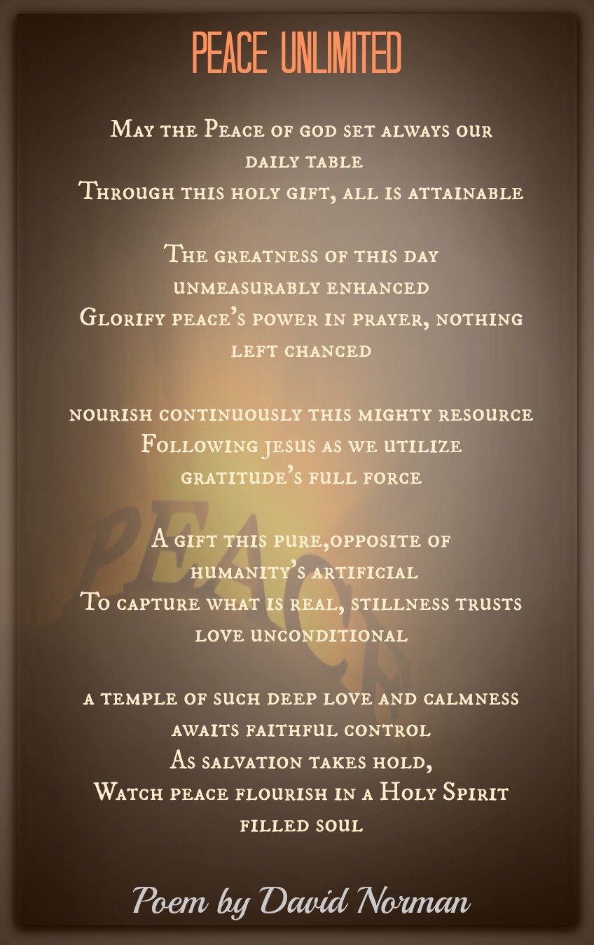 Peace Unlimited-David Norman | Peaceful Poetry