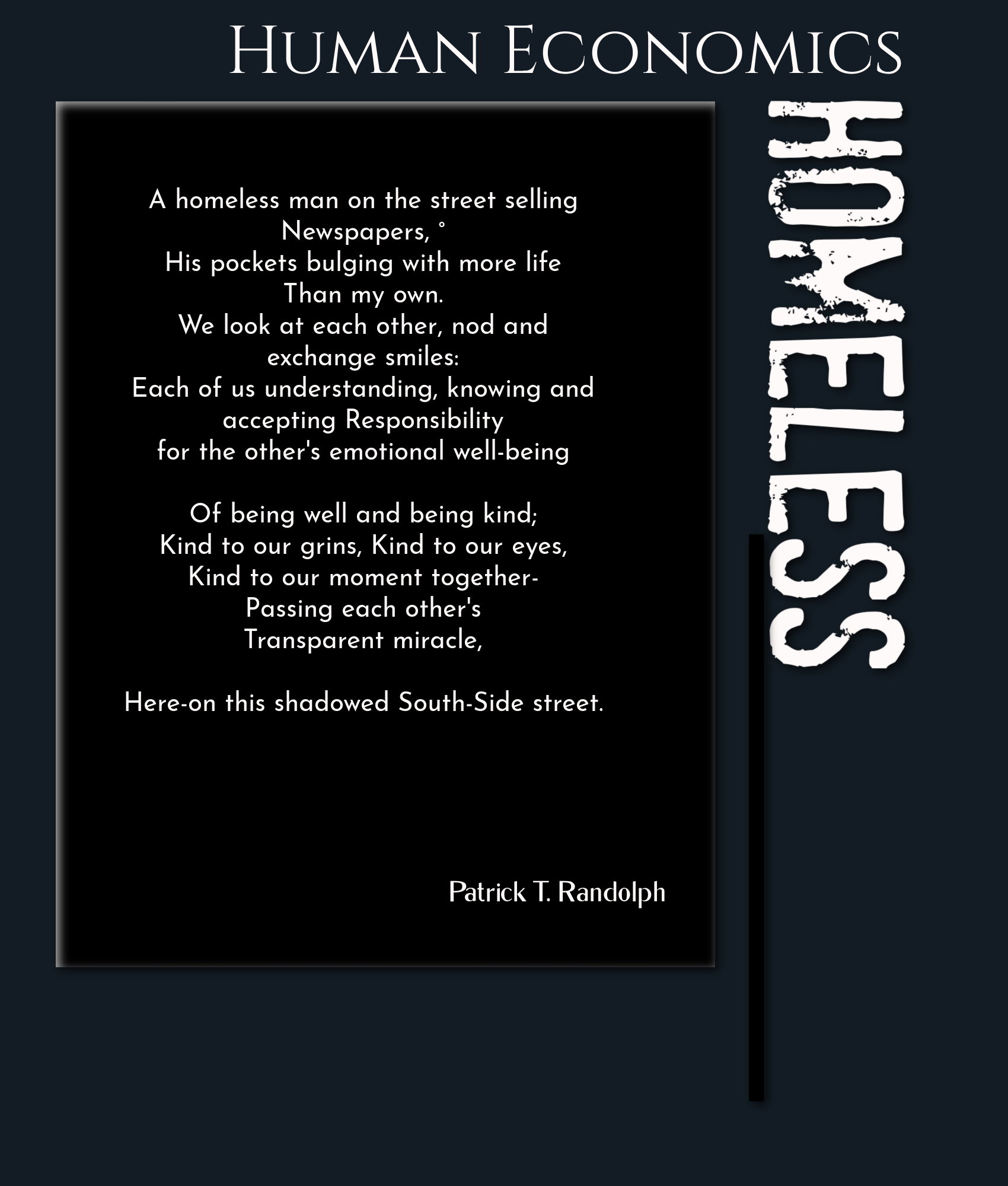 Human Economics-Patrick T. Randolph | Latest Additions To Nature Poems ...