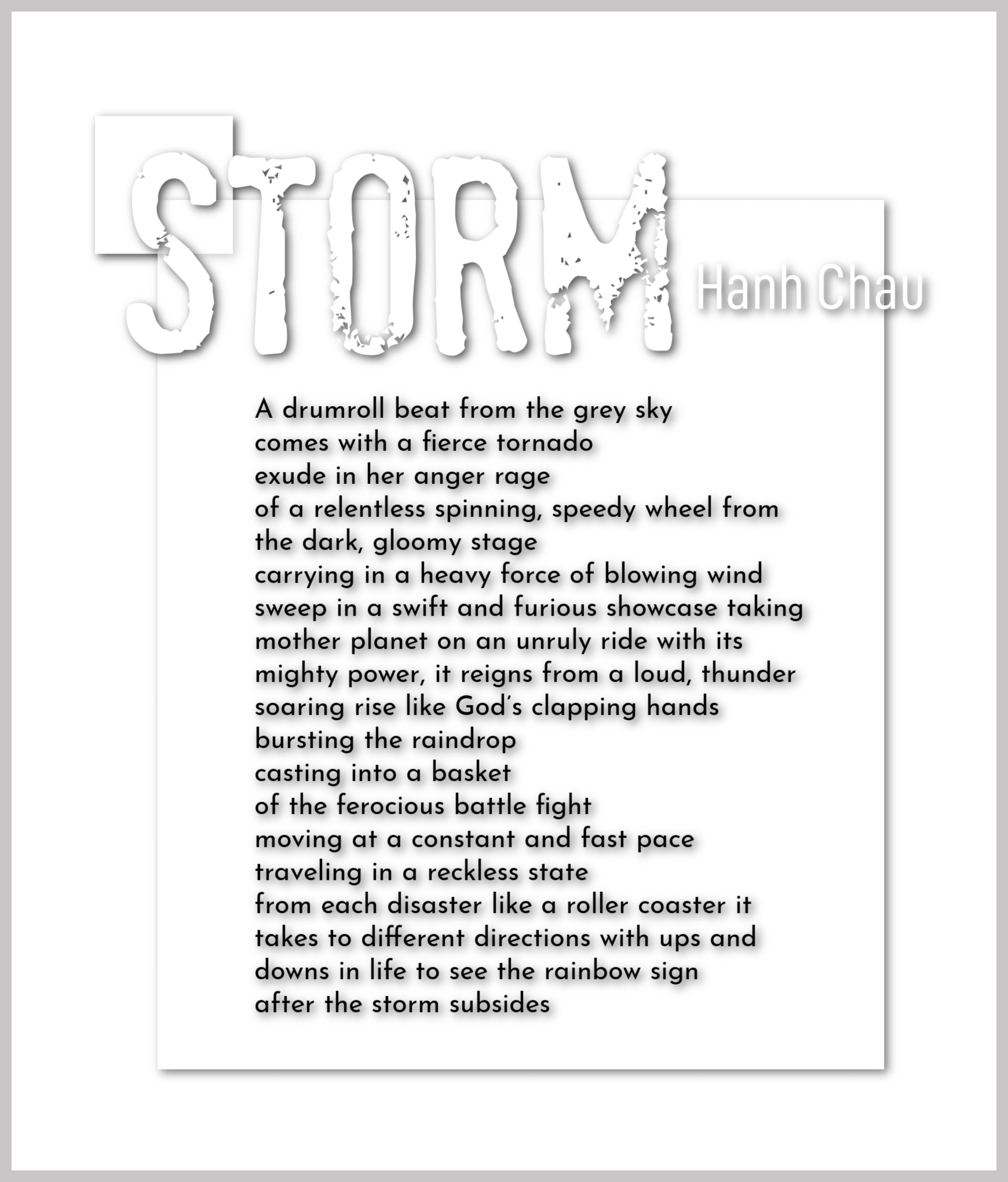 Storm-Hanh Chau | Latest Additions To Nature Poems/title>