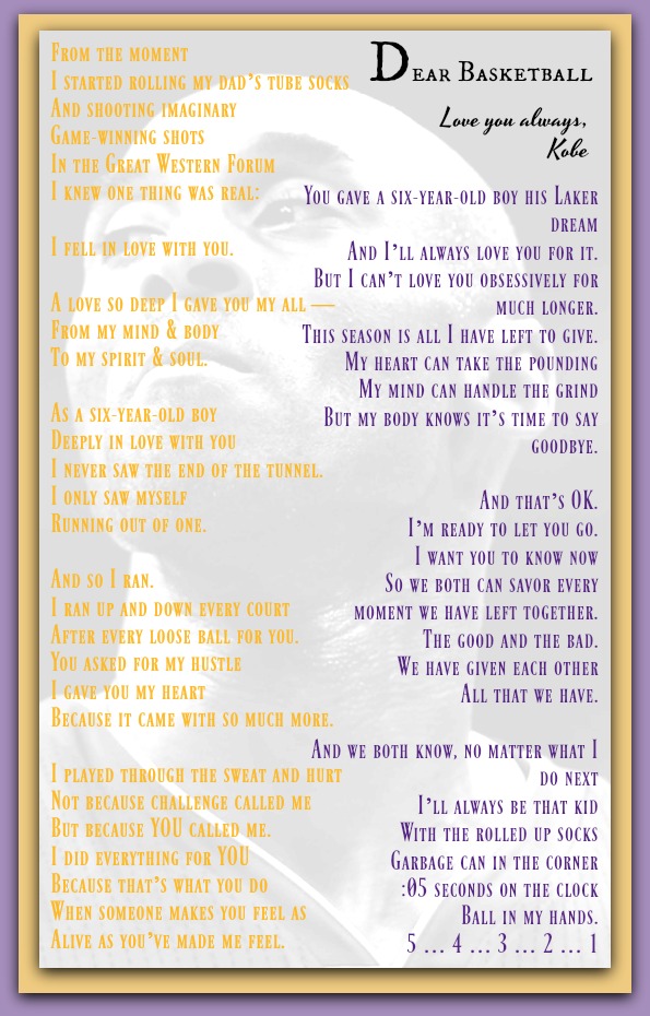 Dear Basketball-Kobe Bryant | Celebrating The Power Of Sports